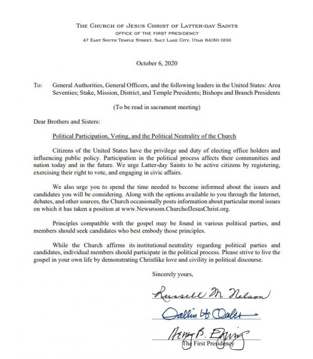 First Presidency Encourages Latter-day Saints in the United States to Vote