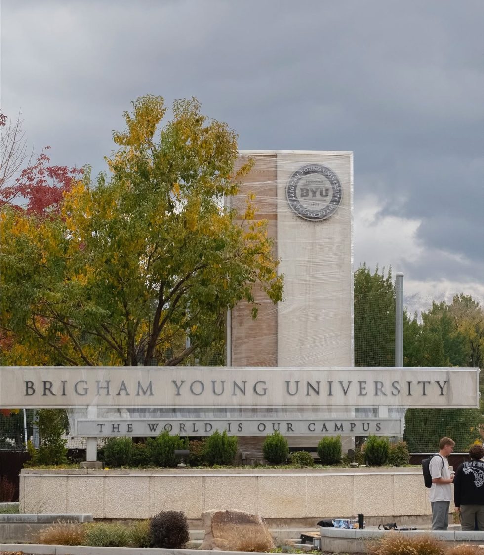 BYU statues wrapped to prevent vandalism during Utah rivalry game
